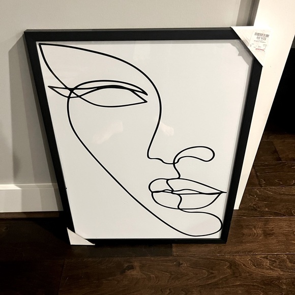 Wall Decor | Womans Silhouette Drawing Black Frame | Poshmark